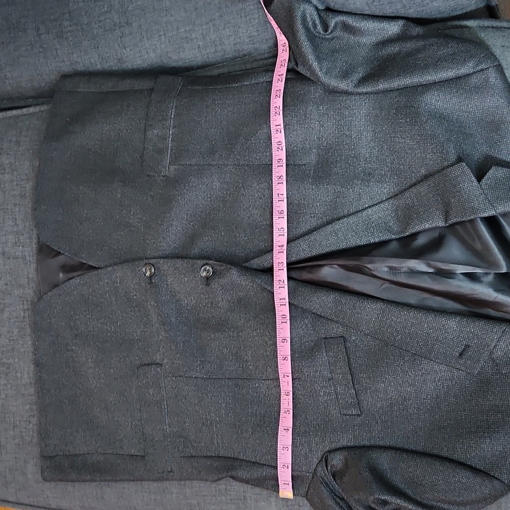 Charcoal Grey Chaps Men's Blazer Sport Coat Sz50r - Gem